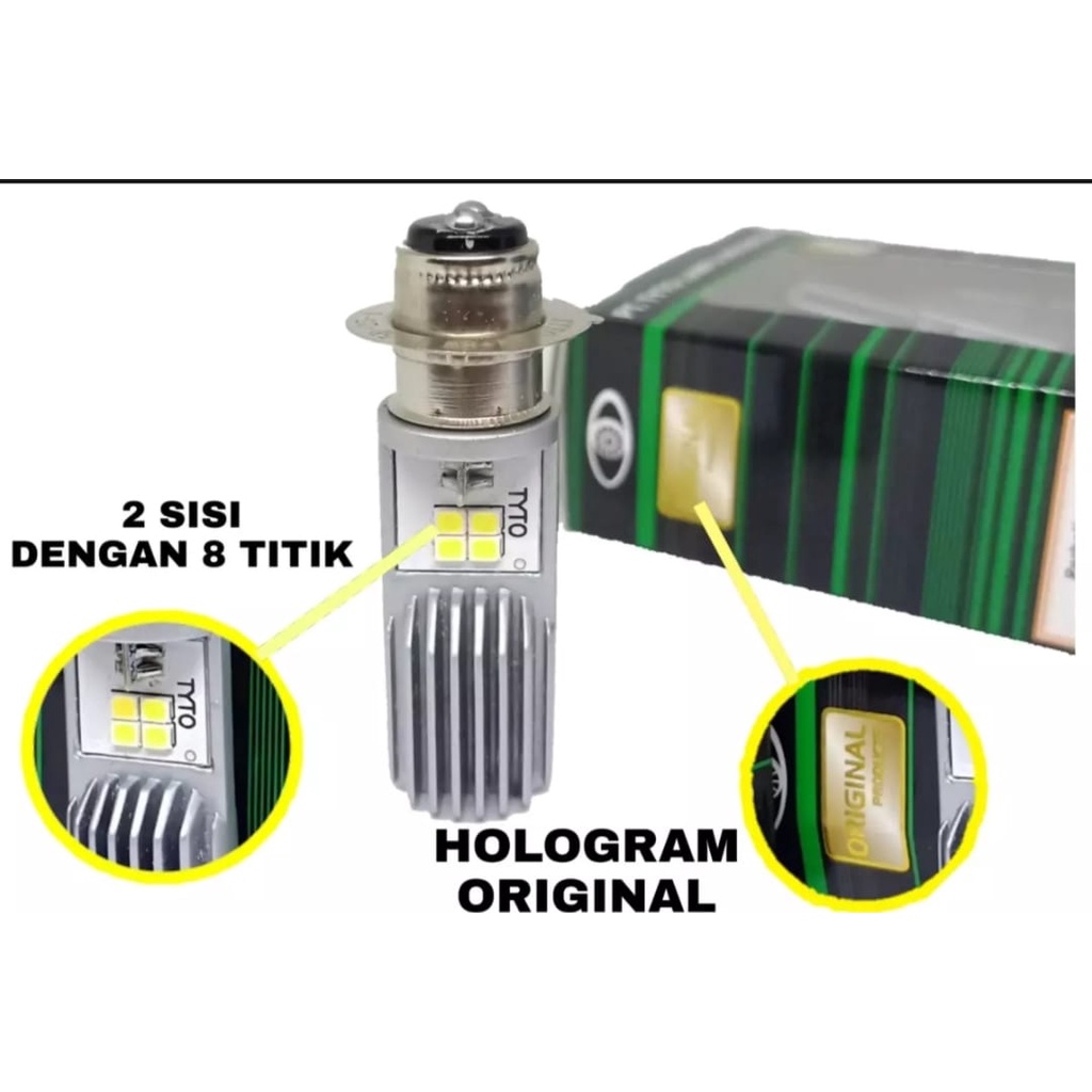 Jual Lampu LED motor H6 HI-LO 8w+8W 2 mata AC 100% original PT. TYTO ...