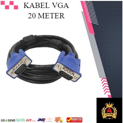 Jual KABEL VGA 20 METER HIGH QUALITY / KABEL VGA PANJANG 20 METER | Shopee Indonesia