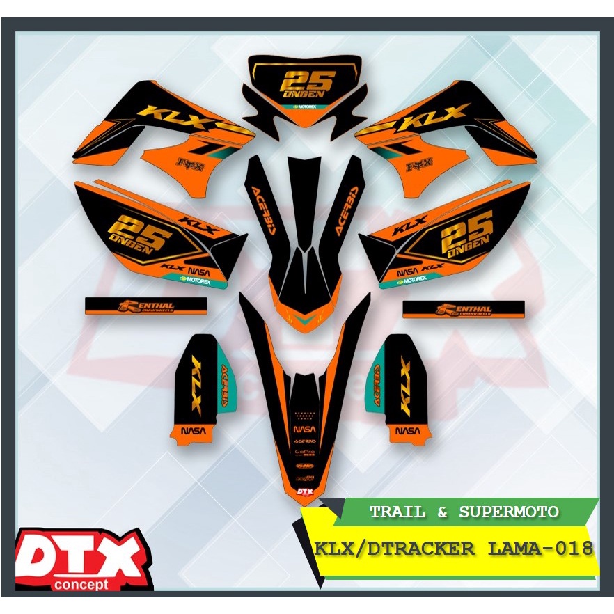Jual Decal KLX tipe lama decal DTRACKER tipe lama decal KLX DTRACKER ...
