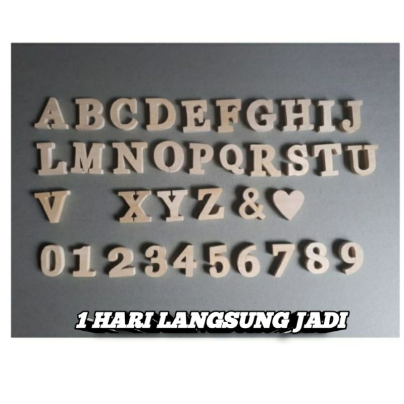 Jual Huruf Kayu Alfabet Huruf Kayu Timbul Huruf Kayu Costum Abjad ...