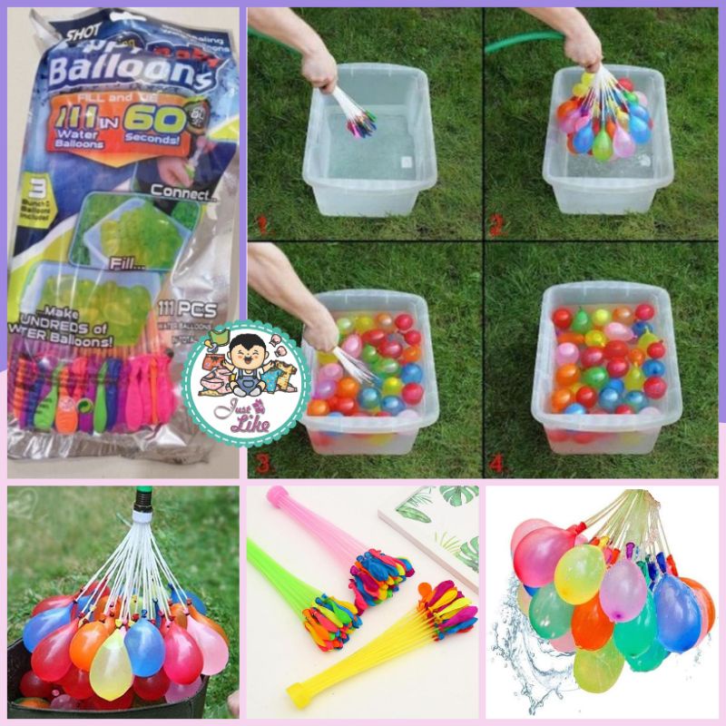 Jual HAPPY BALOONS Balon Air Water Balloons (1 pak isi 111pcs) | Shopee ...