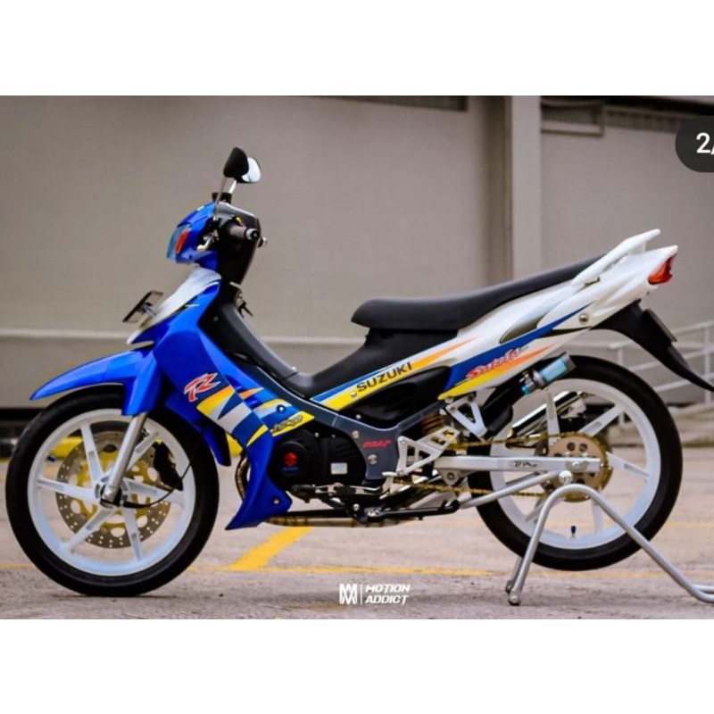 Jual striping suzuki satria 120 r 2004 2005 2tax Malaysia hiu biru ...