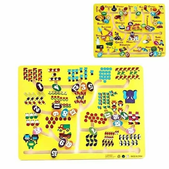 Jual [capt] Mainan Edukasi Anak Puzzle Kayu Jalur Geser Labirin - Maze ...