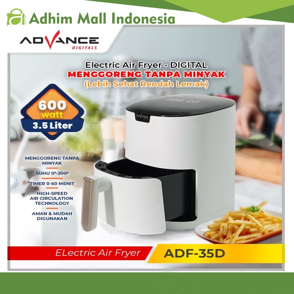 Jual Advance Air Fryer Digital ADF35D Deep Fryer 3,5 Liter | Shopee ...