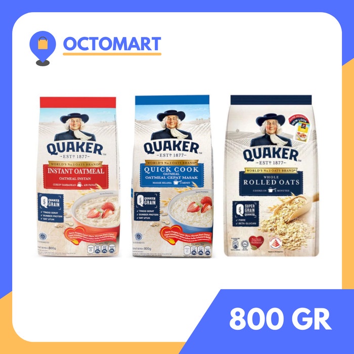 Jual QUAKER Oat Oatmeal 800g / 800gr / 800 gr | Shopee Indonesia