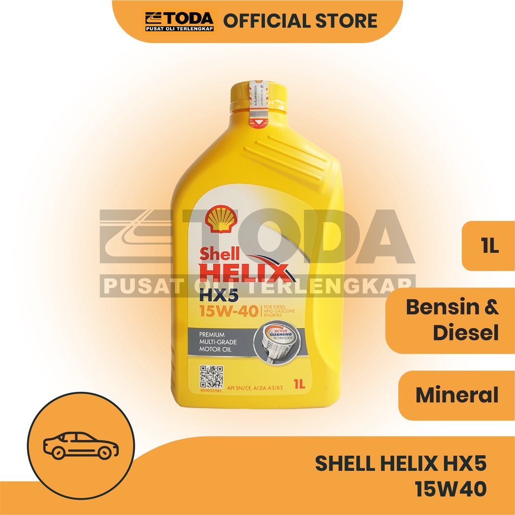 Jual SHELL HELIX HX5 15W40 1LT | Shopee Indonesia