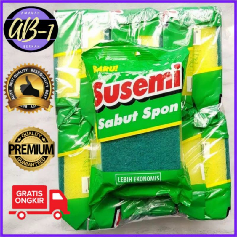 Jual 12 PCS SPONS / SPON CUCI PIRING SUSEMI MURAH HARGA GROSIR | Shopee ...