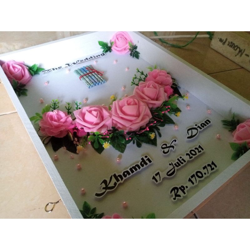 Jual Maharuang maharbingkai mahar bunga hantaran frame mahar mahar ...