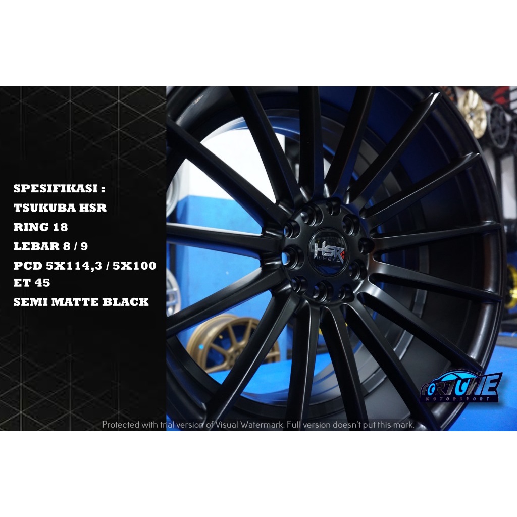 Jual PELK RUJI MOBIL TIPE TSUKUBA HSR R18 PCD 5X114,3 / 5X100 COCOK ...