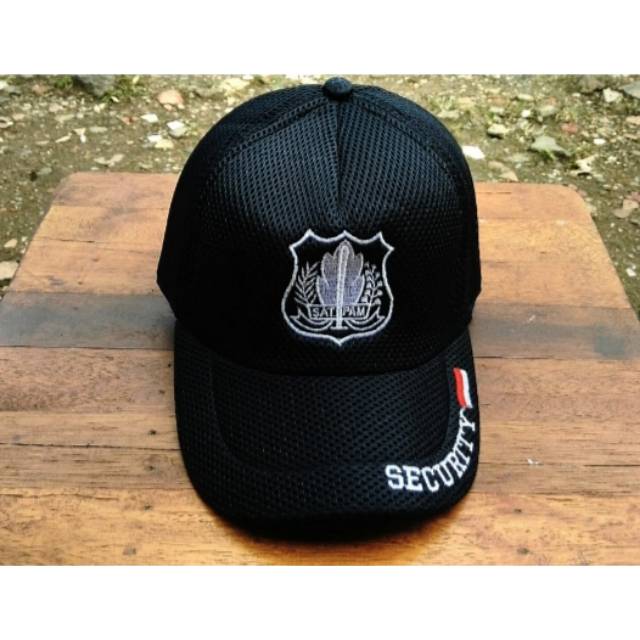 Jual TOPI SECURITY - TOPI JARING SATPAM - TOPI SECURITY LOGO PUTIH ...