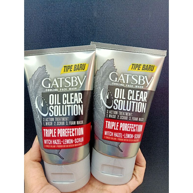 Jual Gatsby Cooling Face Wash Oil Clear Solution Triple Porefection 100gr | Shopee Indonesia