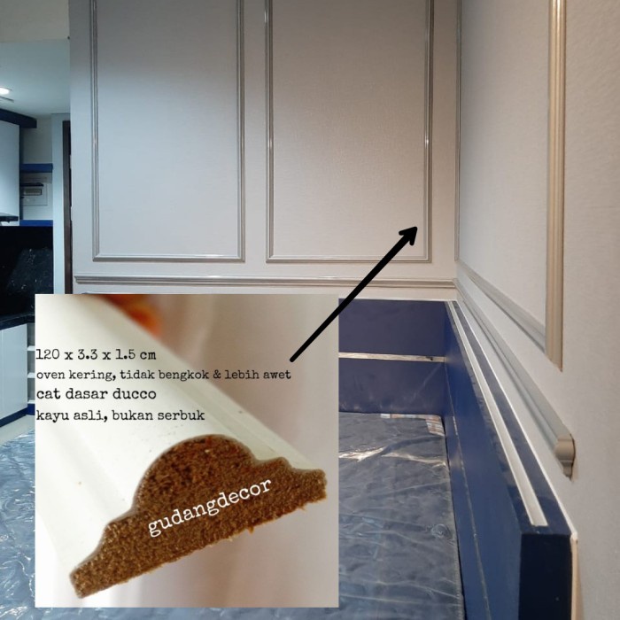 Jual Produk Terbaru Profil List Kayu / Waall Moullding Tembok/Wall ...