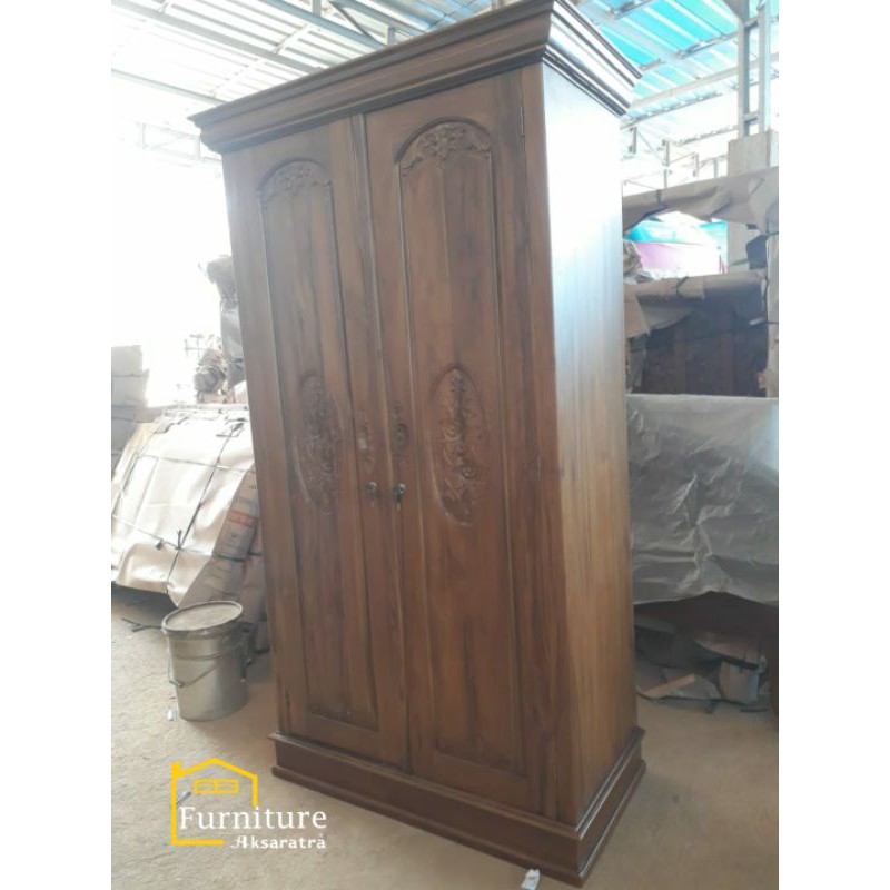 Jual Almari pakaian 2 pintu Minimalis Classic Lemari pintu buka tutup ...