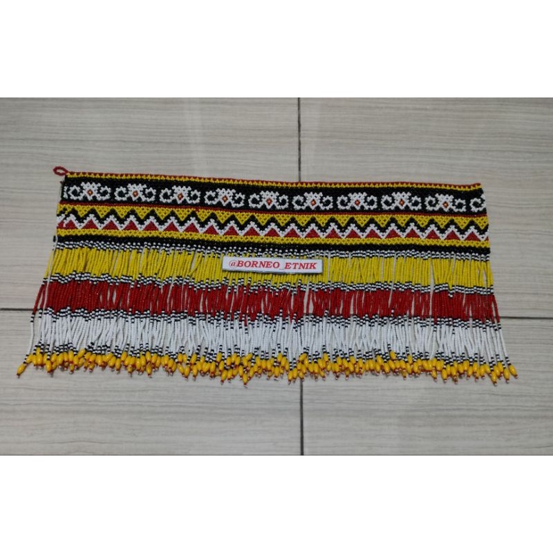 Jual (Dewasa) Ikat pinggang/ pendeng manik dayak hiasan dada manik ...