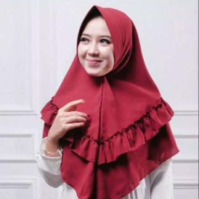 Jual KHIMAR REMPEL TENGAH / REMPLE TENGAH / CLARA RUFFLE | Shopee Indonesia