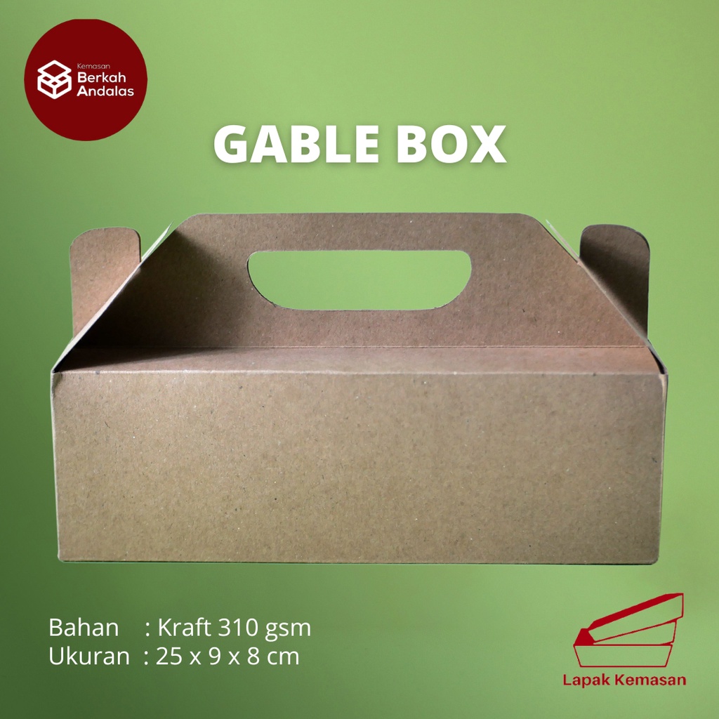 Jual GABLE BOX / BAHAN KRAFT / BOX / PACKAGING / GIFT BOX / BOMBOLONI ...