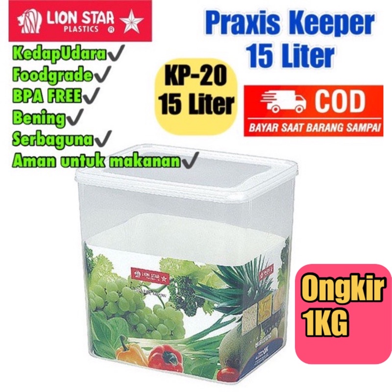 Jual KP-20 Lionstar Box Freezer Tempat Es Buah Tutup 15 Liter Toples ...