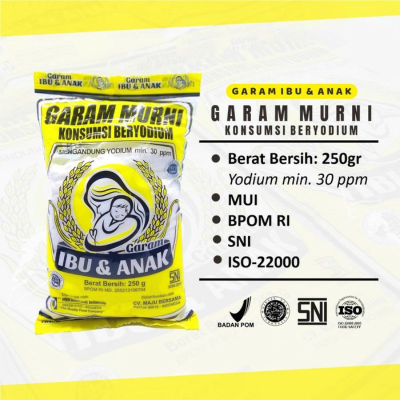 Jual Garam Beryodium 250 gram (merek random) | Shopee Indonesia