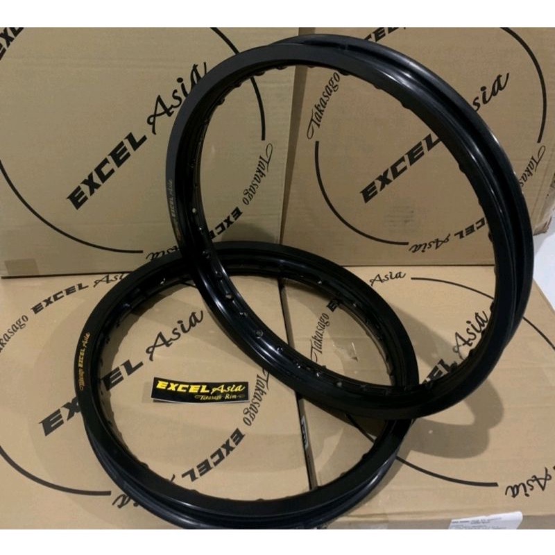Jual Velg takasago excel asia hitam silver titanium 160/185-17 velg TEA ...