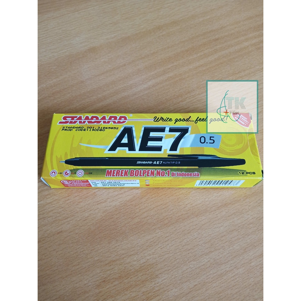 Jual Pulpen Pen Merk Standard AE7-HITAM | Shopee Indonesia