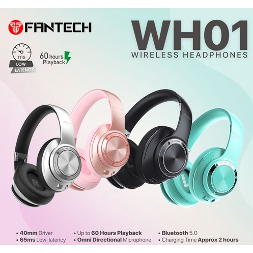 Jual Fantech WH01 WH-01 Headphone Bluetooth 5.0 Headset Gaming Wireless ...