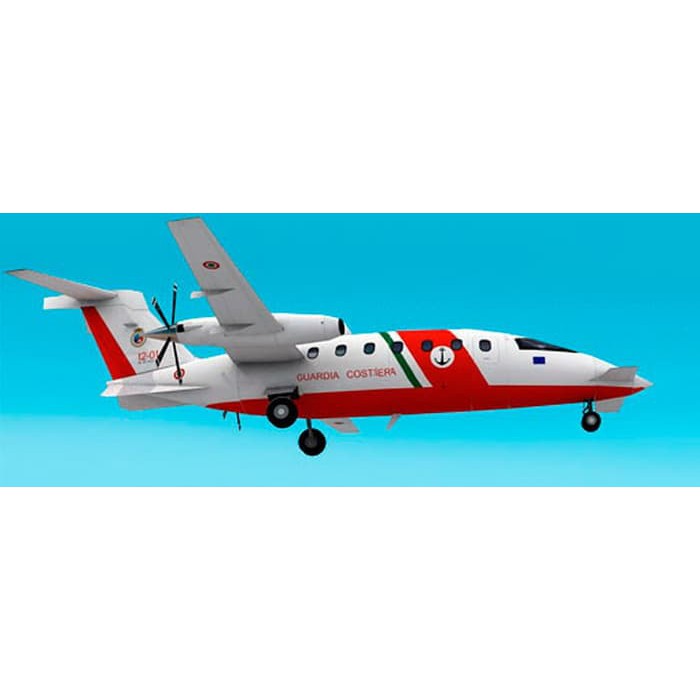 Jual DIY Miniatur Papercraft Pesawat Piaggio P-180 Italian Coast Guard ...