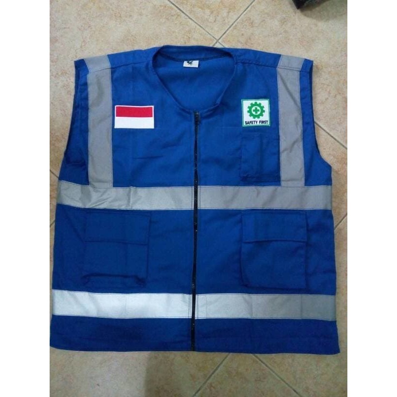 Jual Rompi Safety Bahan Drill termasuk Logo K3 dan Logo Bendera harga ...