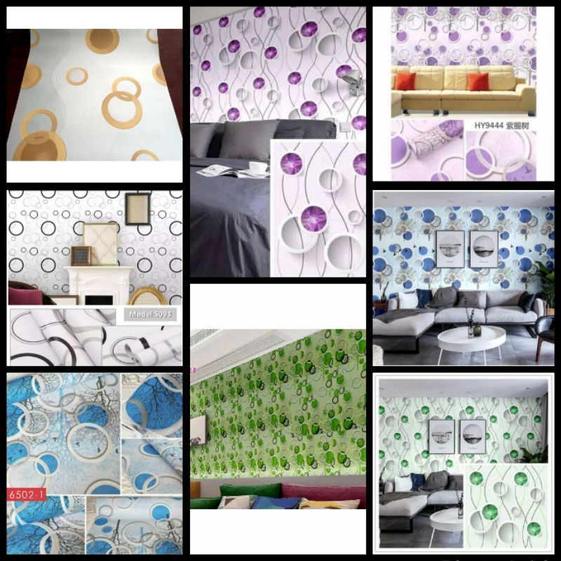 Jual WALLPAPER DINDING WALLSTIKER POLKADOT PUTIH HIJAU UNGU BIRU NAVY 45CM X 9M | Shopee Indonesia
