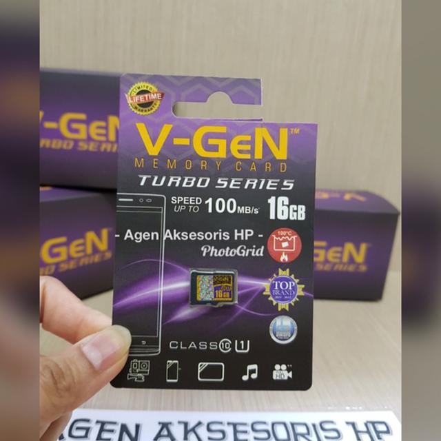 Jual Memory Card V-Gen 16GB TURBO Series MMc mSD 85MBPS Class 10 ...
