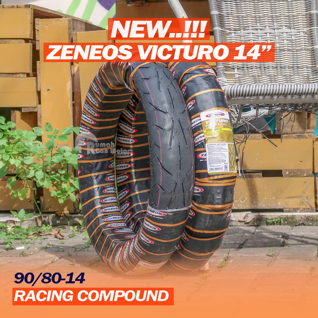 Jual ZENEOS VICTURO 90/80-14 Ban Motor Tubeless Soft Compound Matic ...