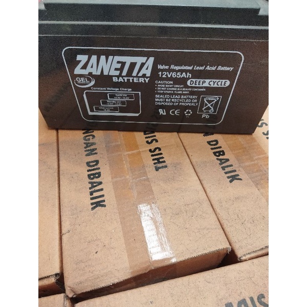 Jual Baterai Kering Vrla Gel 12V 65AH Zanetta | Shopee Indonesia