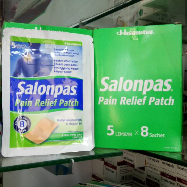 Jual Salonpas Pain relief patch box ( 8 sachet x 5 lembar ) | Shopee ...