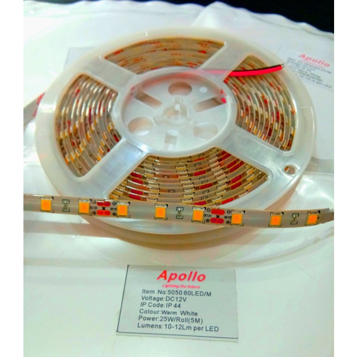 Jual LAMPU LED STRIP APOLLO DC 12V 5M - PUTIH - WARM WHITE | Shopee ...
