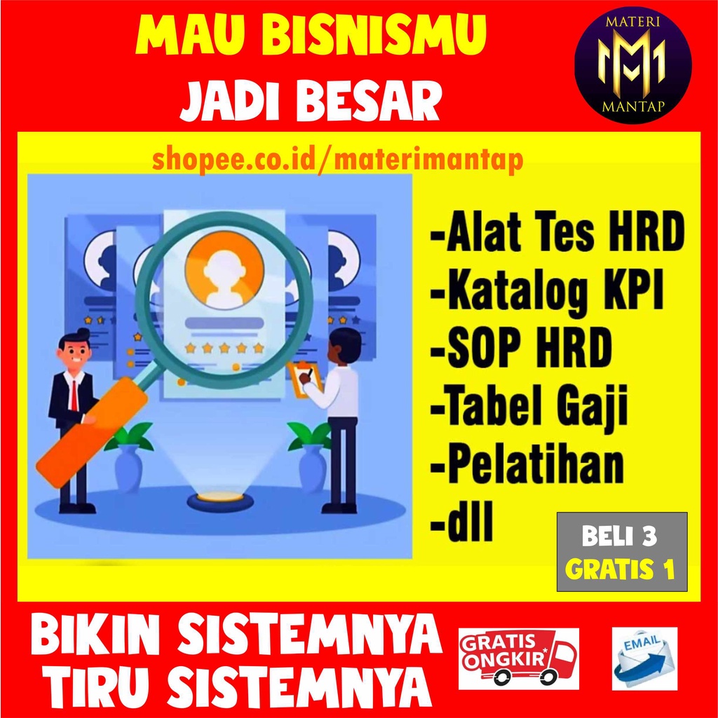 Jual Tools Alat Tes HRD + Katalog KPI + SOP HRD + Form Tabel Gaji ...