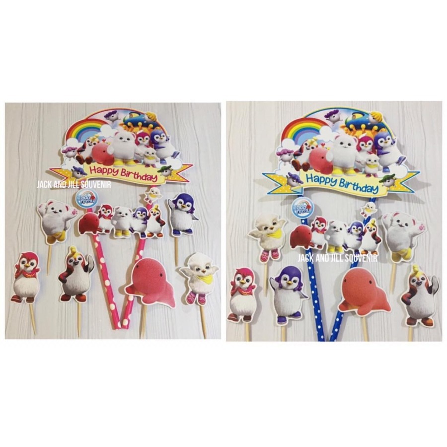 Jual cake topper badanamu - banner topper cake - tusukan kue happy ...