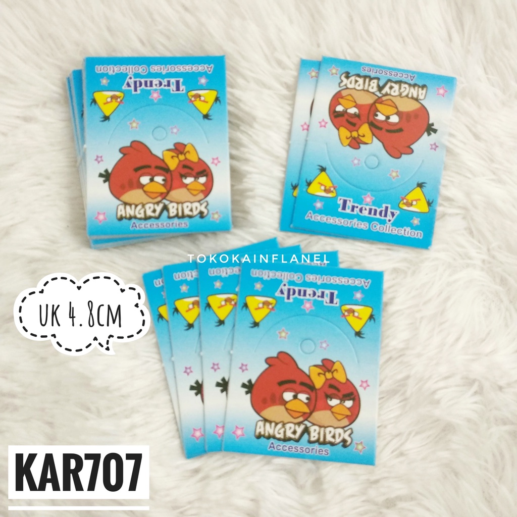 Jual KAR707 KAR (Hang Tag) Angry Birds Biru lebar 4.8cm (Per Lusin ...