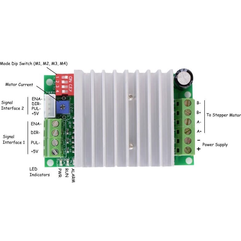 Jual TB6600 4.5A step Stepper motor driver stepping input DC 10V-45V ...