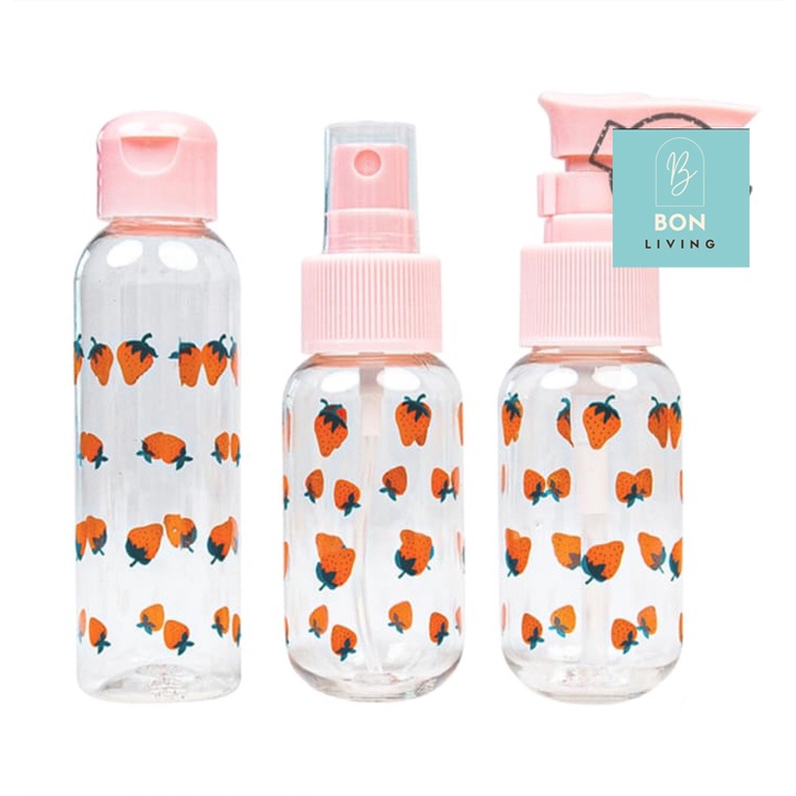 Jual MINISO TRAVEL KIT (STRAWBERRY / PINEAPPLE) | Shopee Indonesia