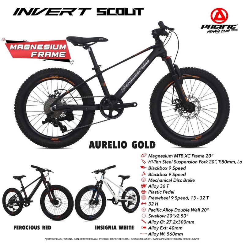 Jual Sepeda MtB Pacific Invert Scout 20” Sepeda anak Sepeda Gunung ...