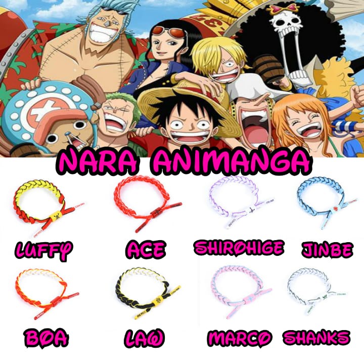 Jual Nara Animanga Gelang Tali Pria Wanita Anime One Piece Luffy Boa ...
