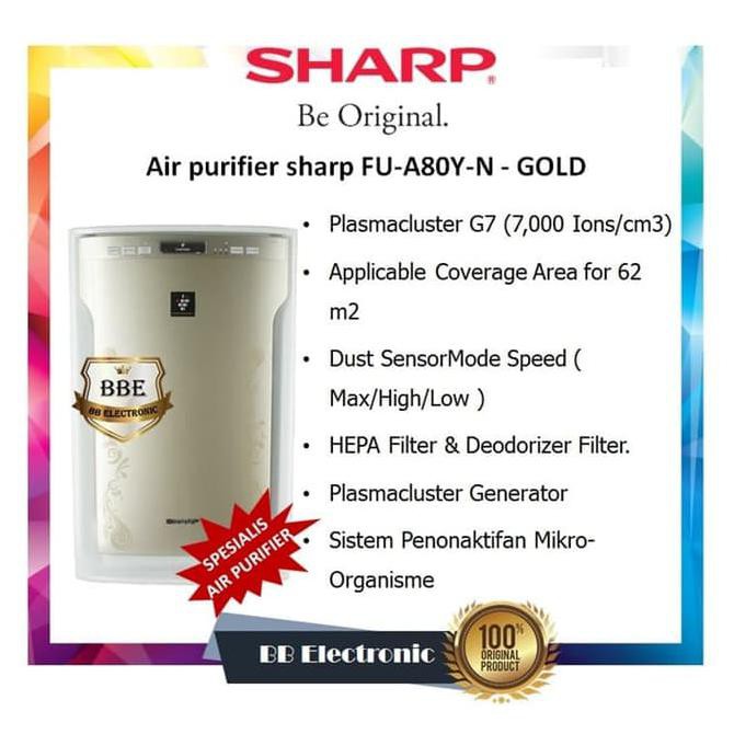 Jual Air purifier sharp FU-A80Y-N - GOLD TERMURAH | Shopee Indonesia