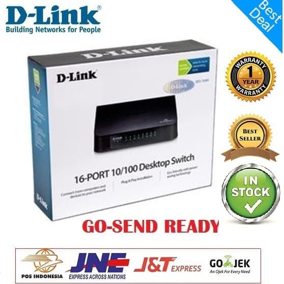 Jual Switch Hub 16-Port Desktop LAN D-Link DES-1016A | Shopee Indonesia
