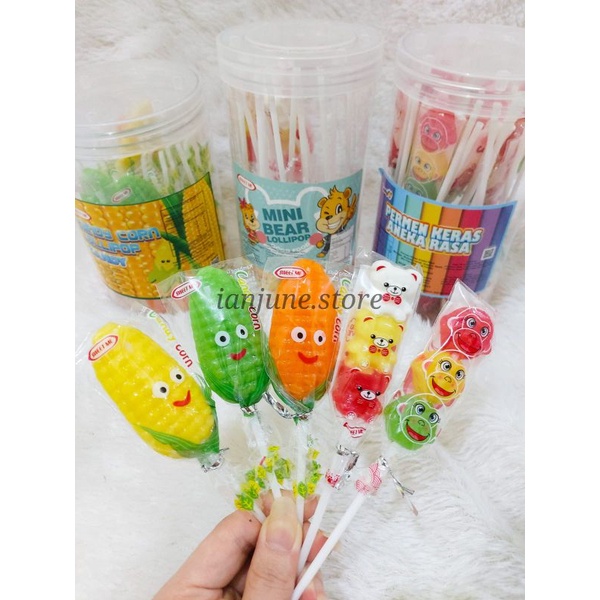 Jual Sweet Me Permen Lolipop Mini Bear Eceran / Mini Bear Lollipop ...