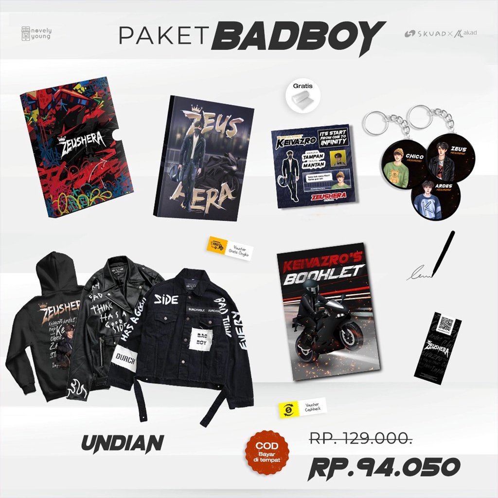 Jual Novel Zeushera - Vira Ananda (Paket Sangar, Culun, Badboy) | Shopee Indonesia