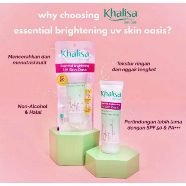 Jual KHALISA UV SKIN OASIS SPF 50 PA+++ 40GR | Shopee Indonesia