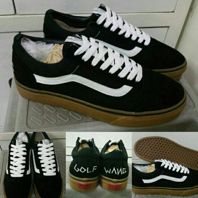 Jual Sepatu Kets Sneakers Vans Old Skool Golf Wang Part 1 Gumsole Black ...