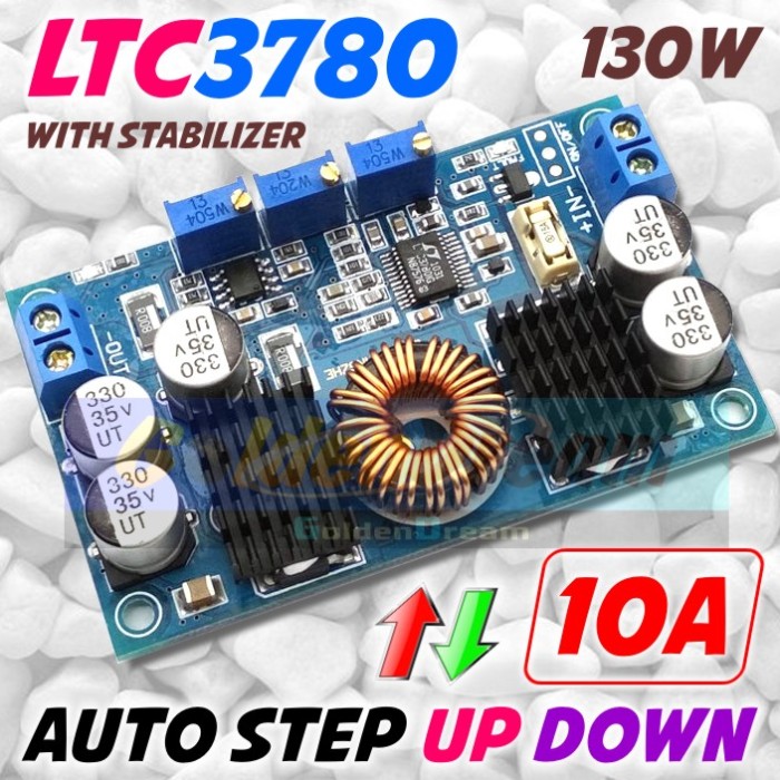 Jual LTC3780 Auto Step Up Down Buck Boost 10A 130w DC Stabilizer CC CV ...