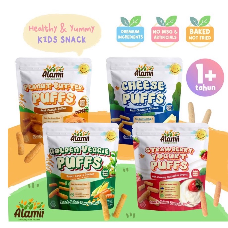 Jual ALAMII PUFFS HEALTHY SNACK ANAK 30GR | CEMILAN BISKUIT MPASI BAYI ...