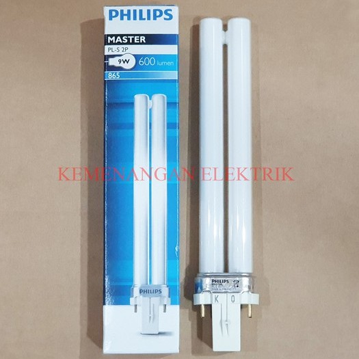 Jual LAMPU PHILIPS PLS 9W 2P 865 PUTIH / PL-S 9 WATT 2 PIN TUSUK ...