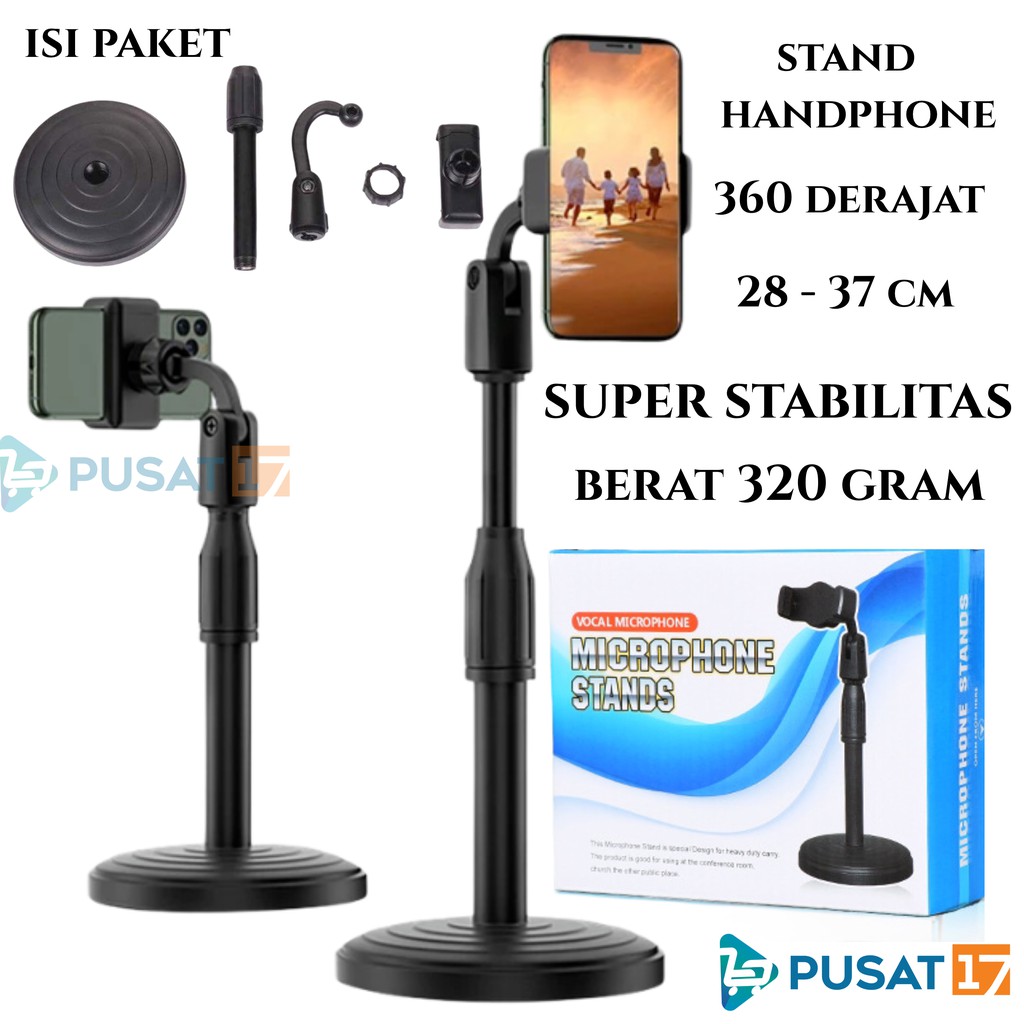 Jual STAND HP ADJUSTABLE UNIVERSAL / HOLDER MEJA / HOLDER STAND LIVE ...
